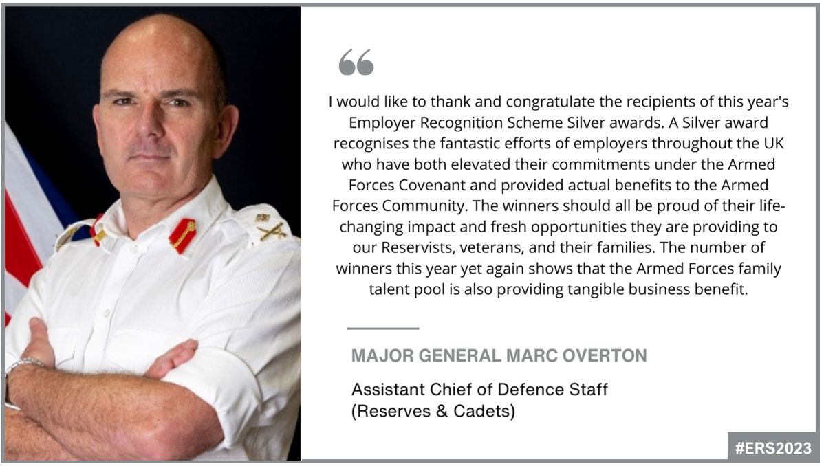 Silver Employer Recognition Scheme Award Winners 2023 – South East RFCA